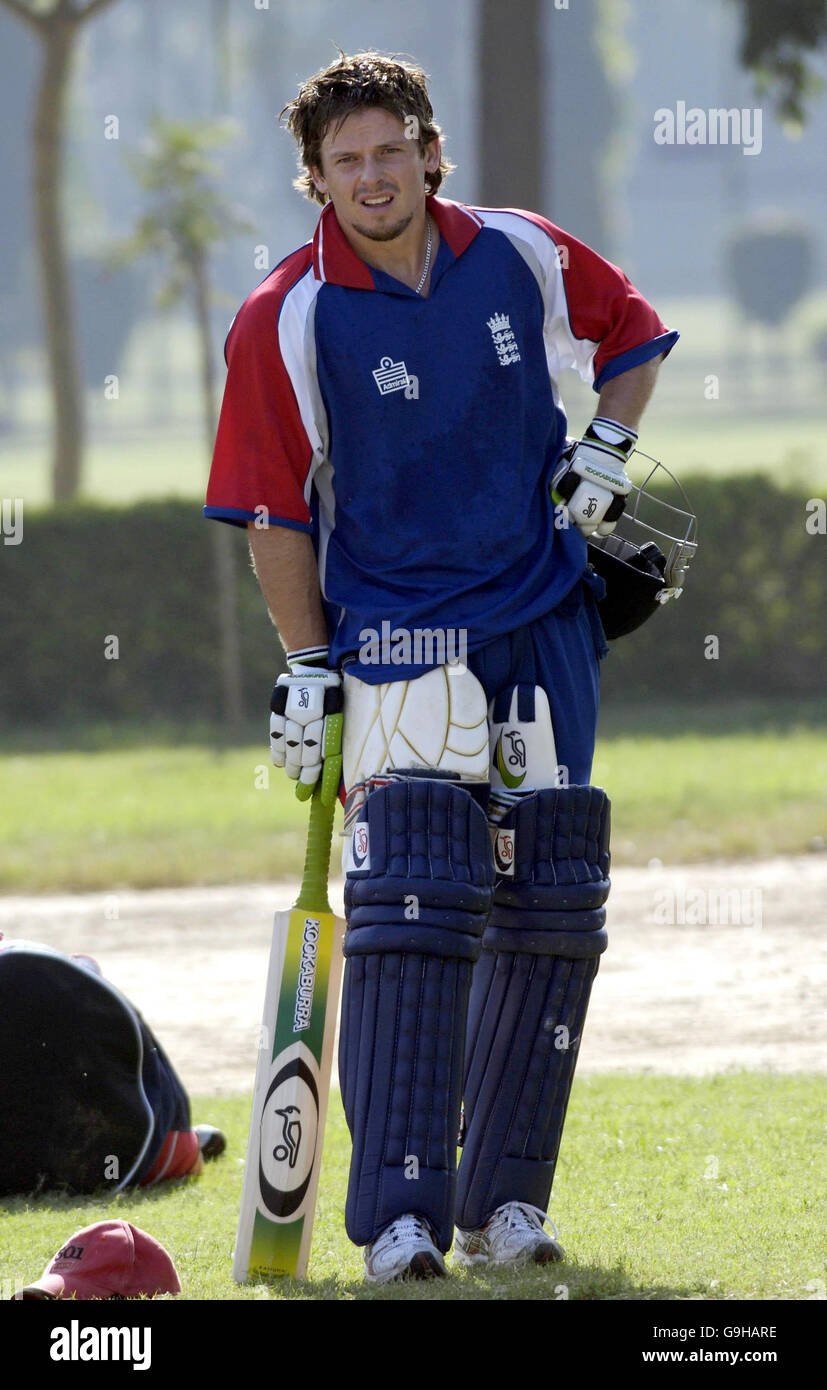 Cricket - England practice - Delhi. England's Ed Joyce during a ...
