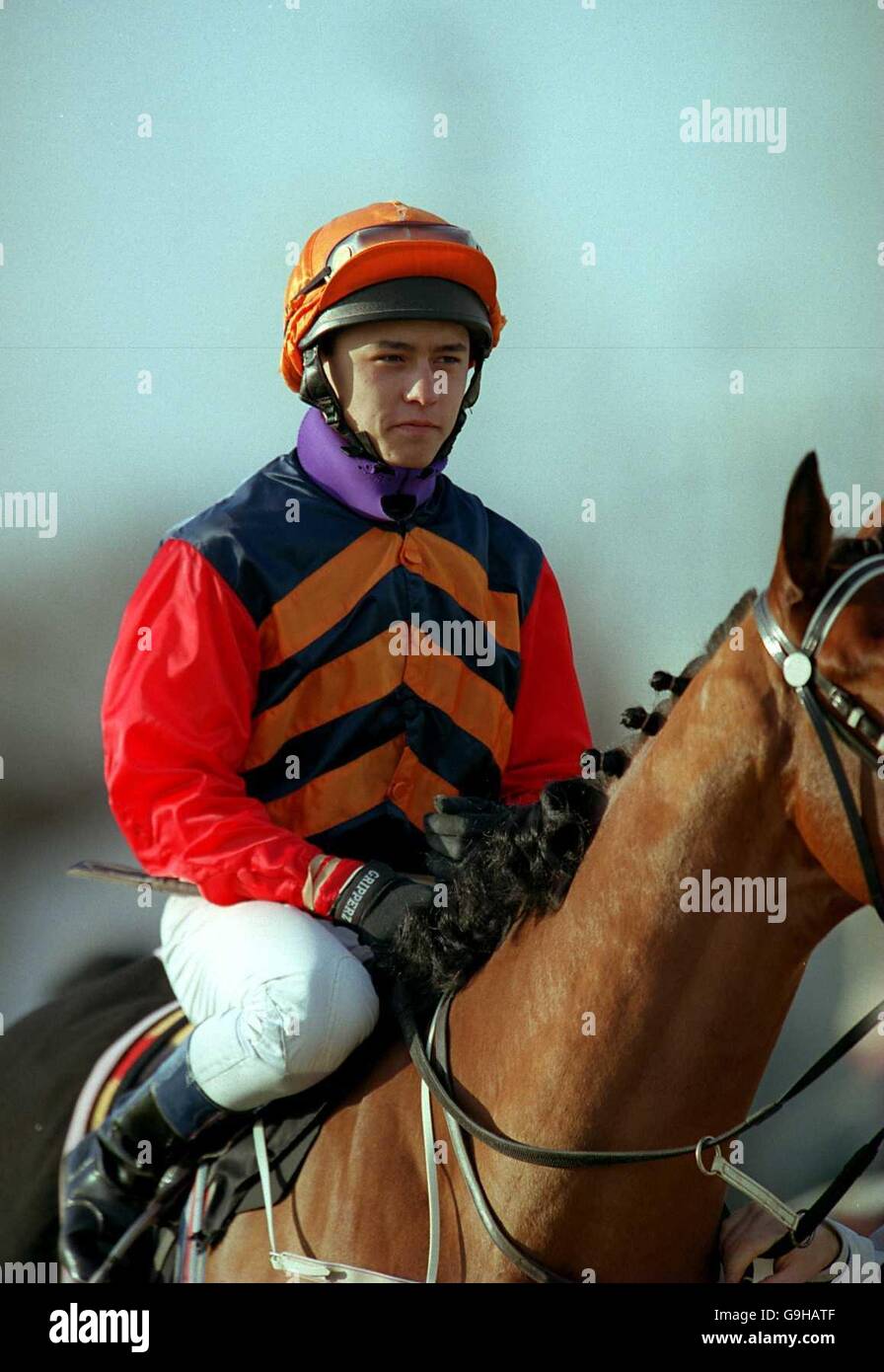 Horse Racing - Southwell. Neil Pollard on Feast Of Romance Stock Photo ...