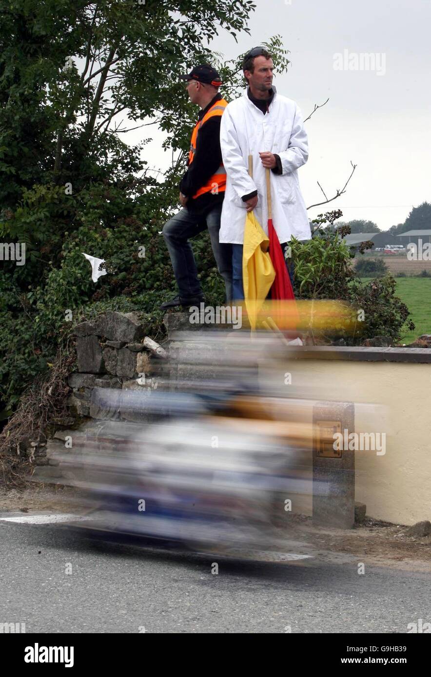 A competitor passes stewards near to the spot where Northern Irish ...