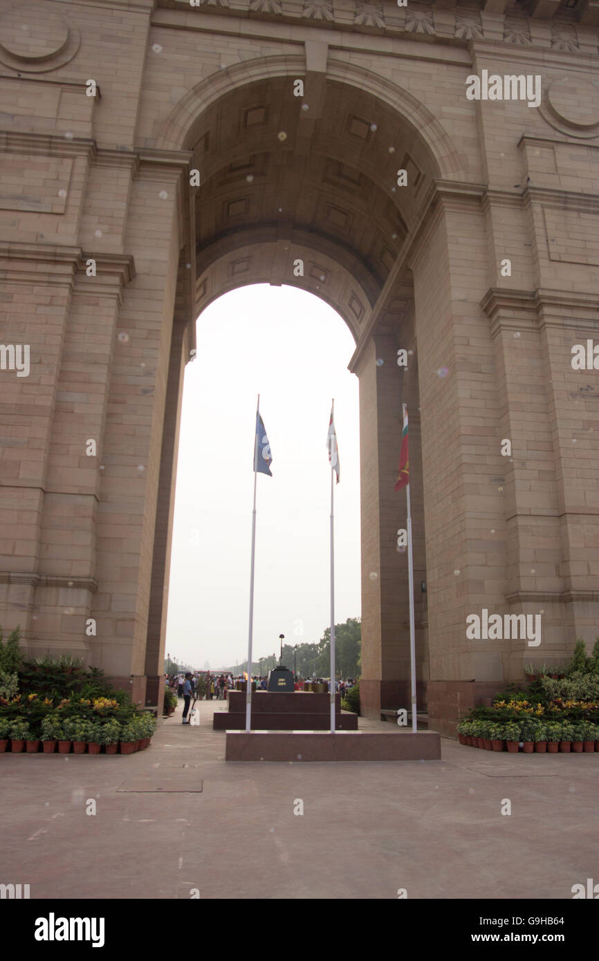 Evening at the India Gate a war memorial honoring the Indian soldier ...