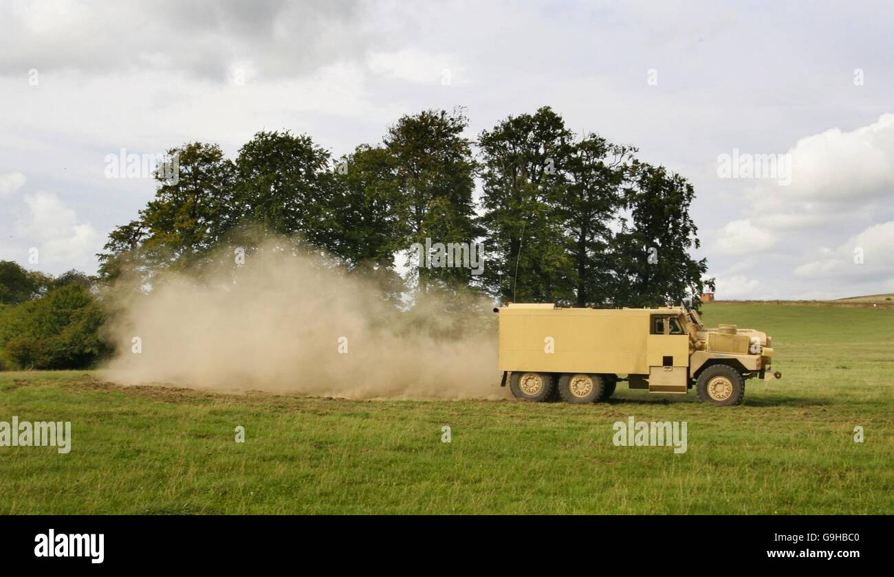 Army unveil US blast proof vehicles Stock Photo - Alamy