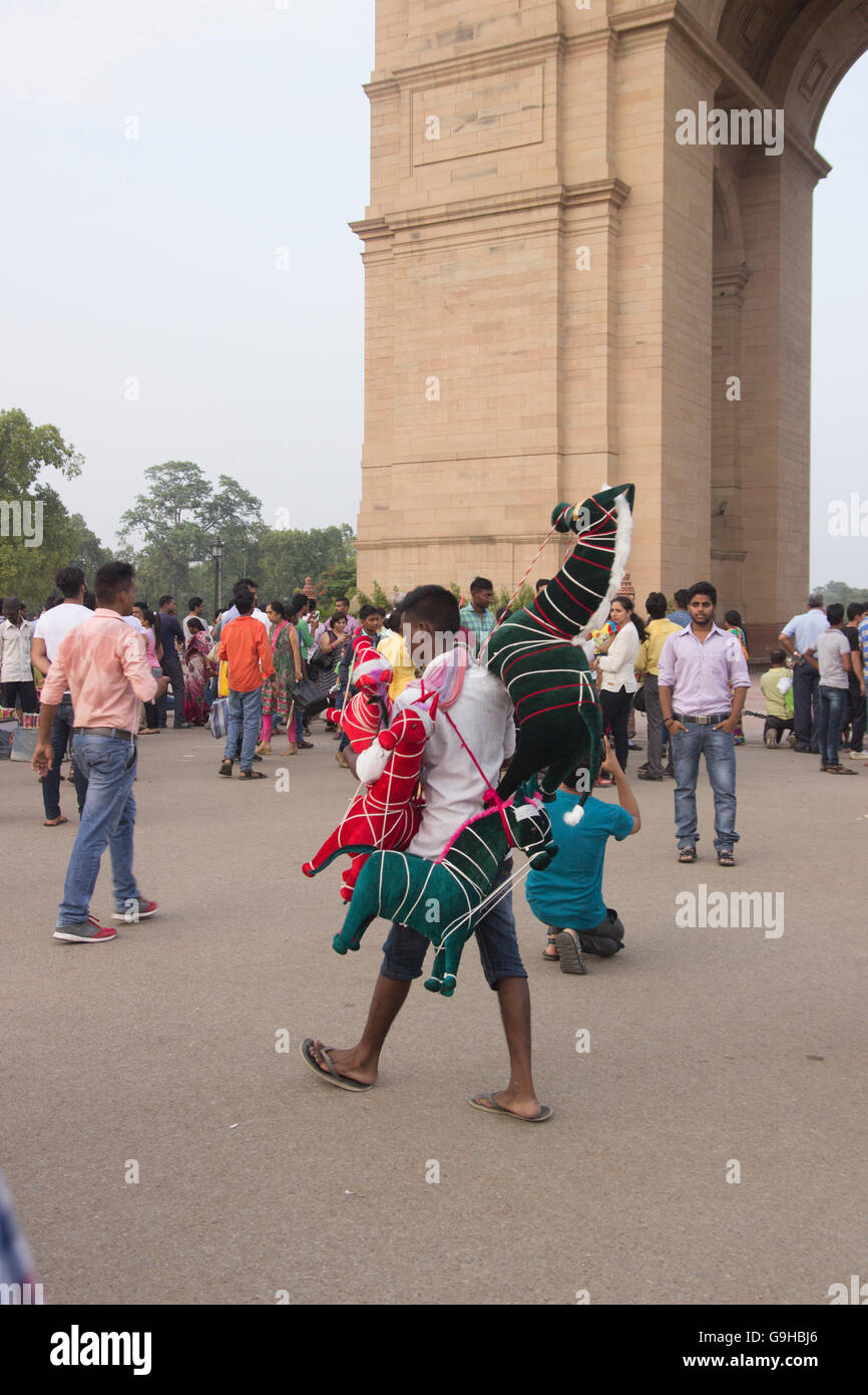 Evening at the India Gate a war memorial honoring the Indian soldier ...