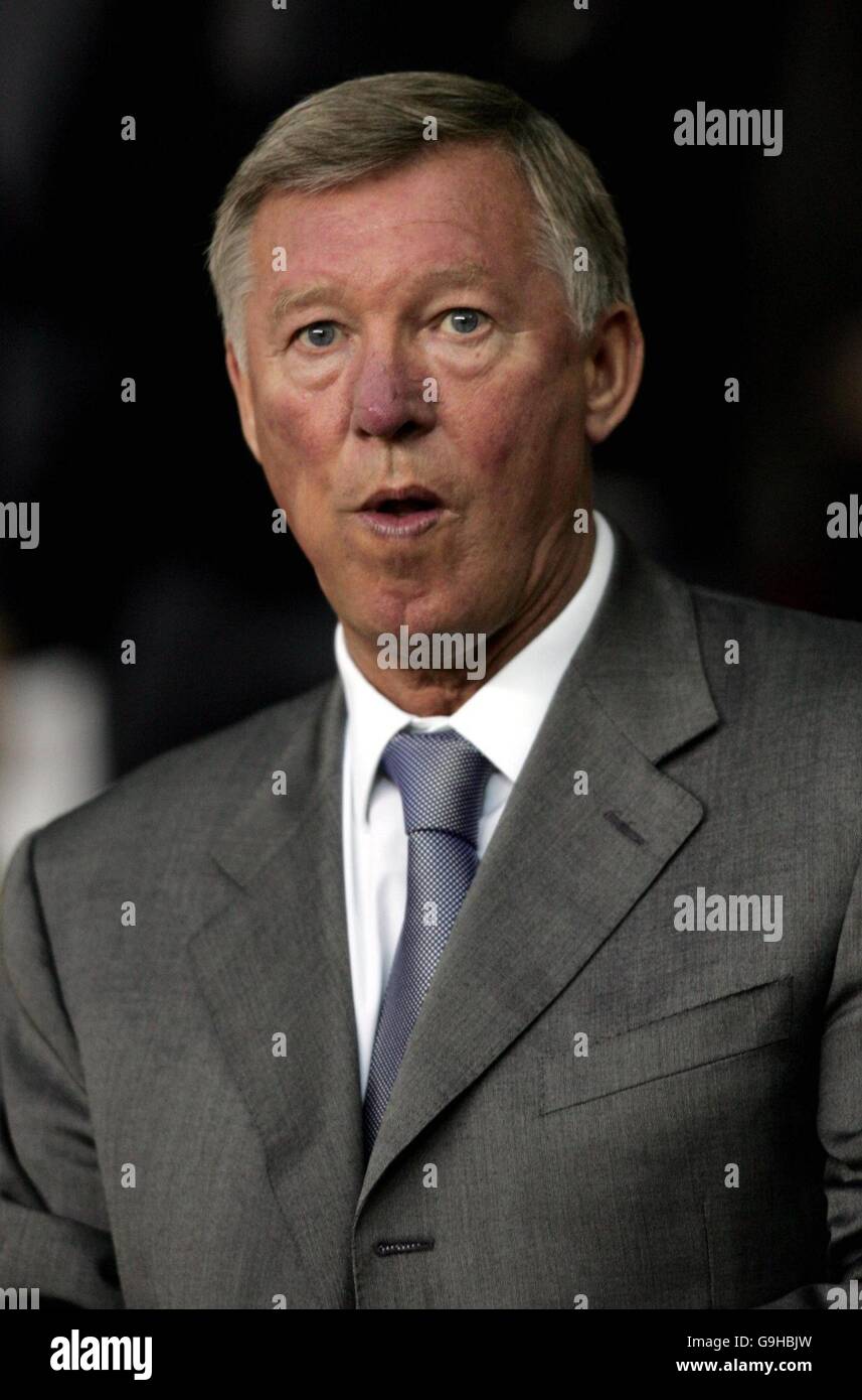 Manchester United manager Sir Alex Ferguson during the UEFA Champions ...