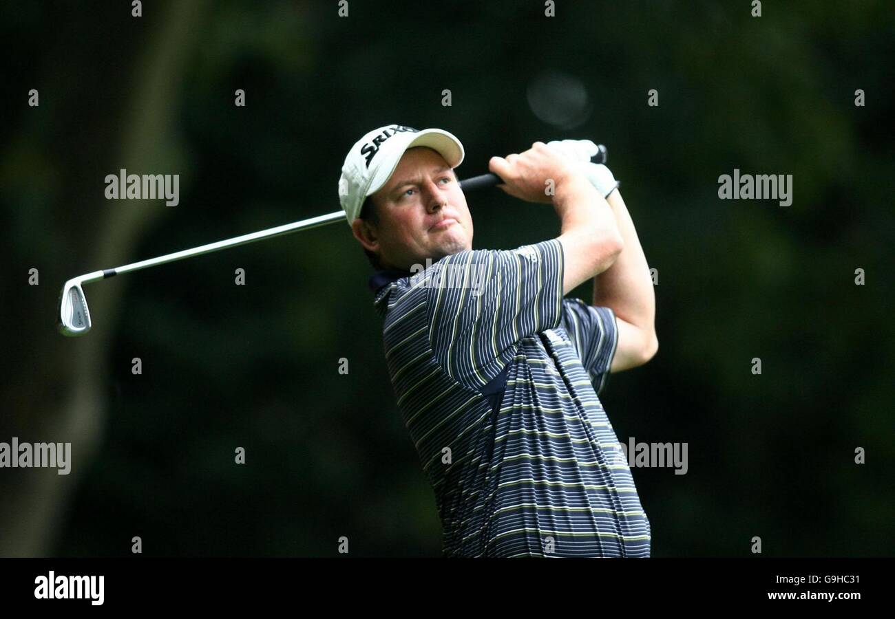 Golf - Wentworth. South Africa's Tim Clark tees off at the second hole ...