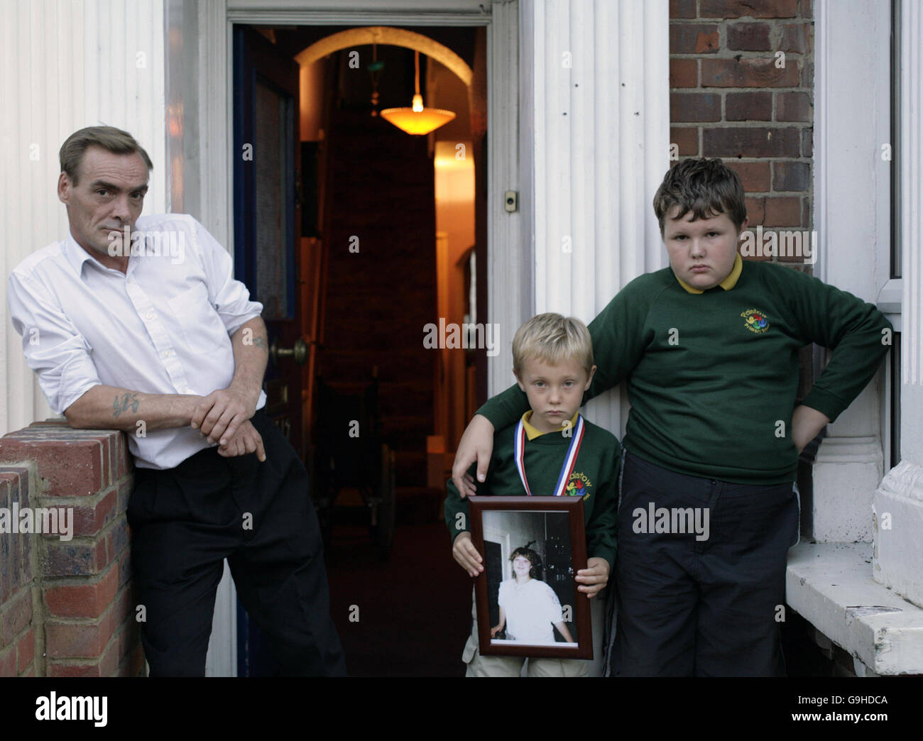 Darrell Wyllie and his children Ricky Wyllie (5) and Kieron Wyllie (8 ...