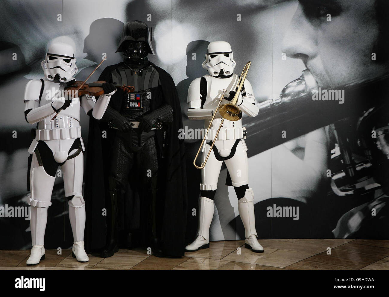 Star Wars characters play in an orchestra Stock Photo - Alamy