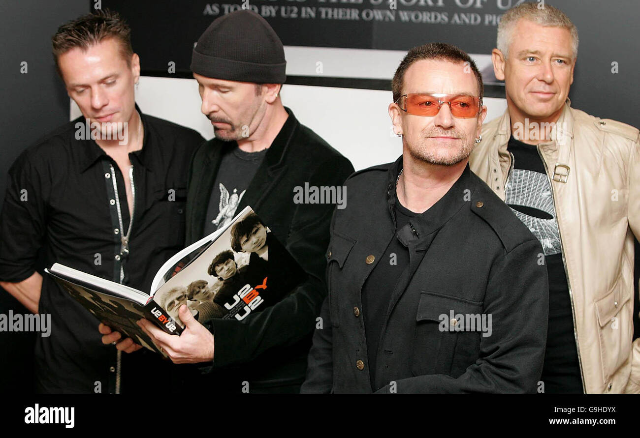 U2 (Left-right) Larry Mullen, The Edge, Bono and Adam Clayton attend a ...