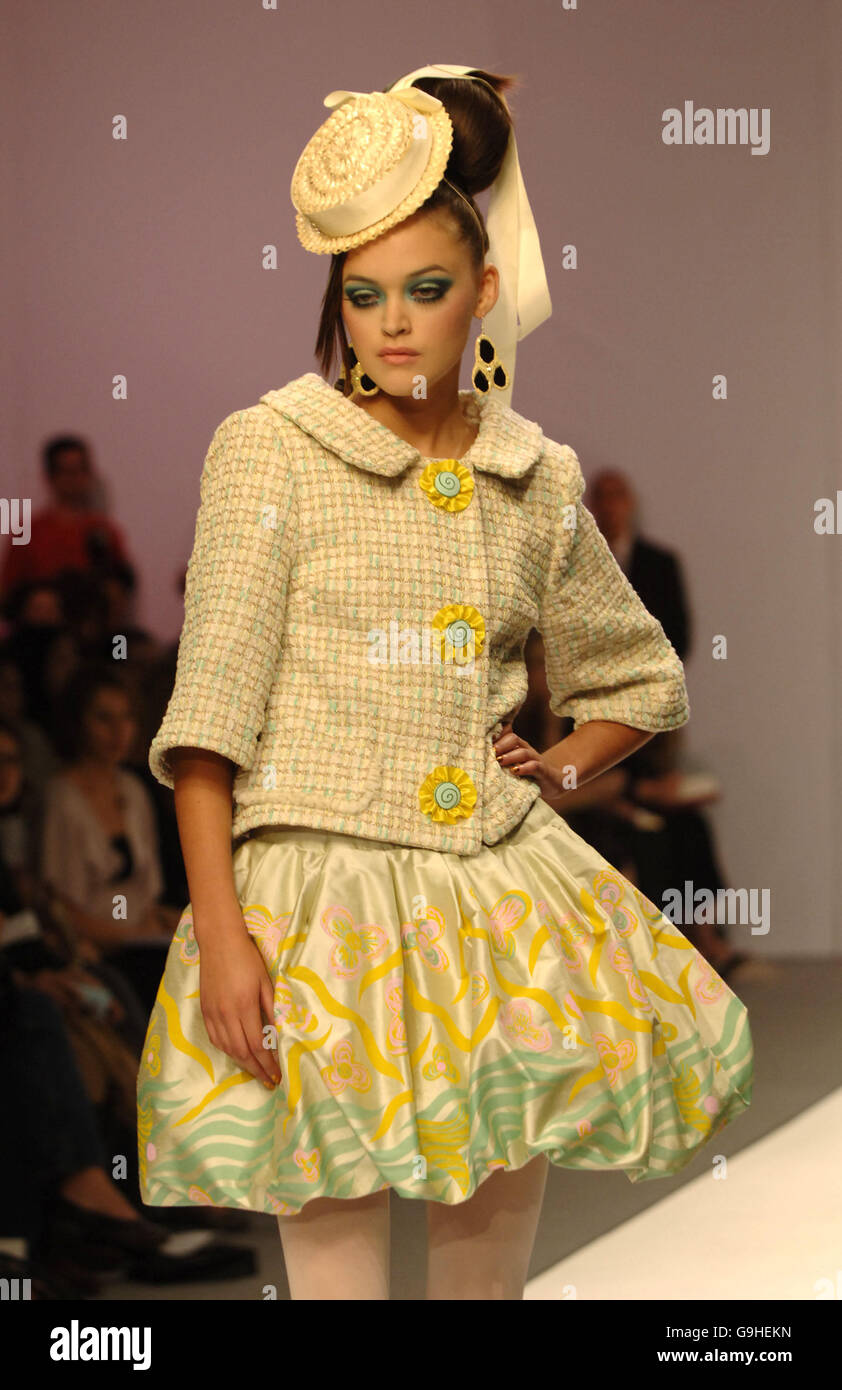 Models on the runway at the Zandra Rhodes during the spring/summer 2007 ...