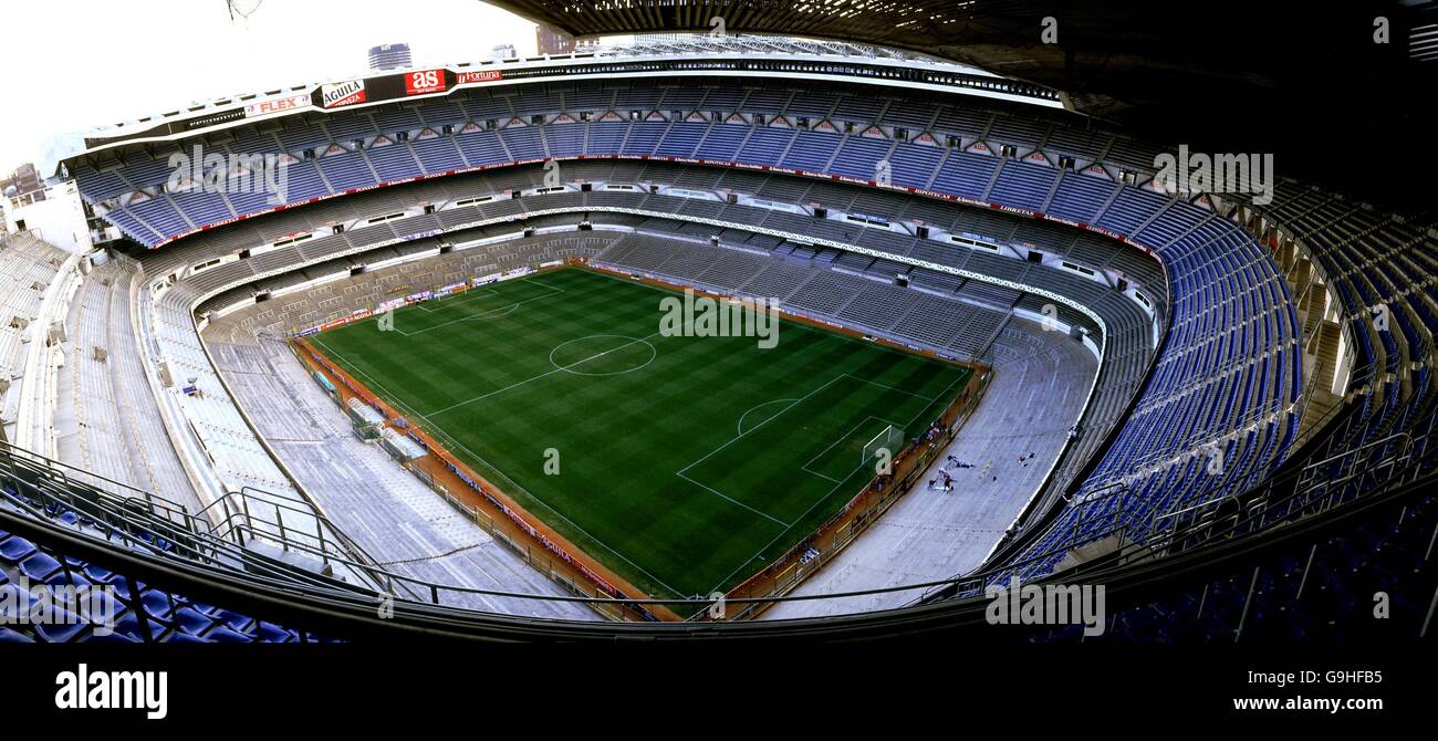 General view of the Santiago Bernabeu Stadium, home of Real Madrid ...