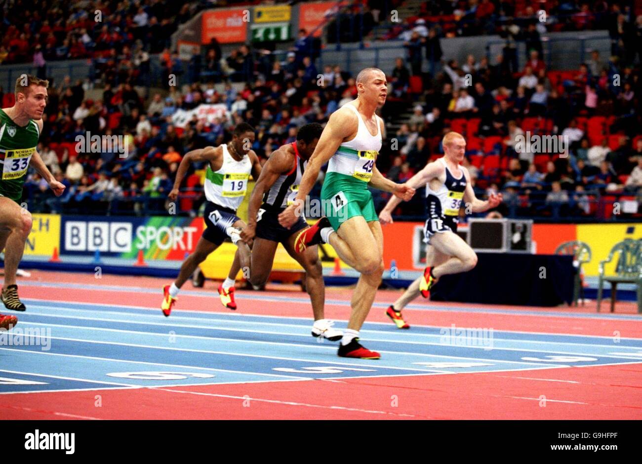 John Skeete comes home to convincingly win the men's 60m final Stock ...