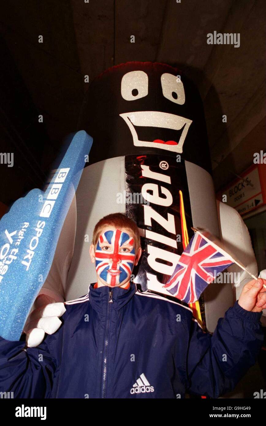 Athletics - Norwich Union Indoor Trials & AA Championships. A young fan ...