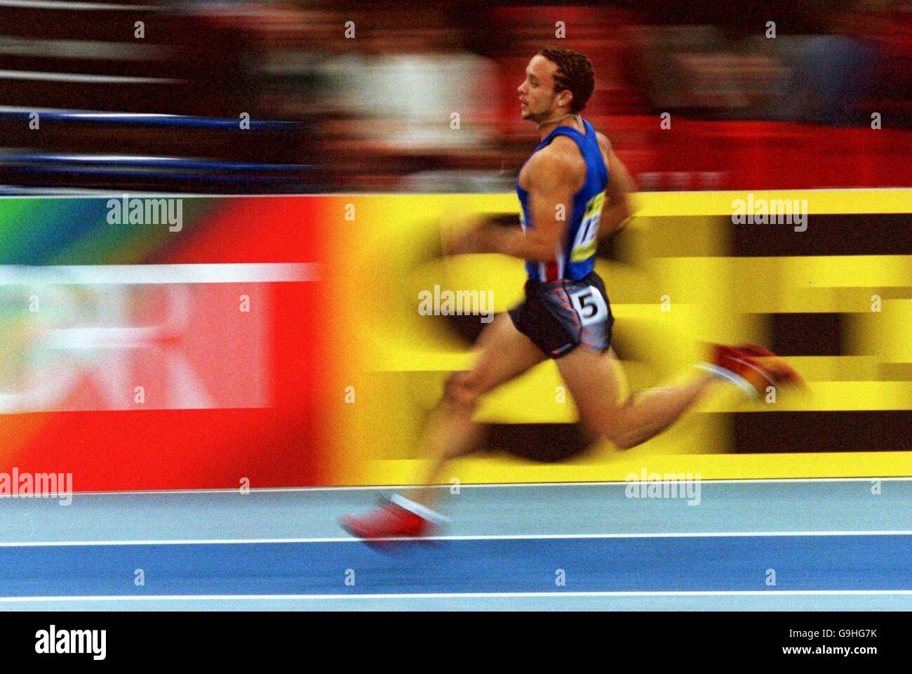 Jamie baulch in action in the mens 200m semi finals hi-res stock ...