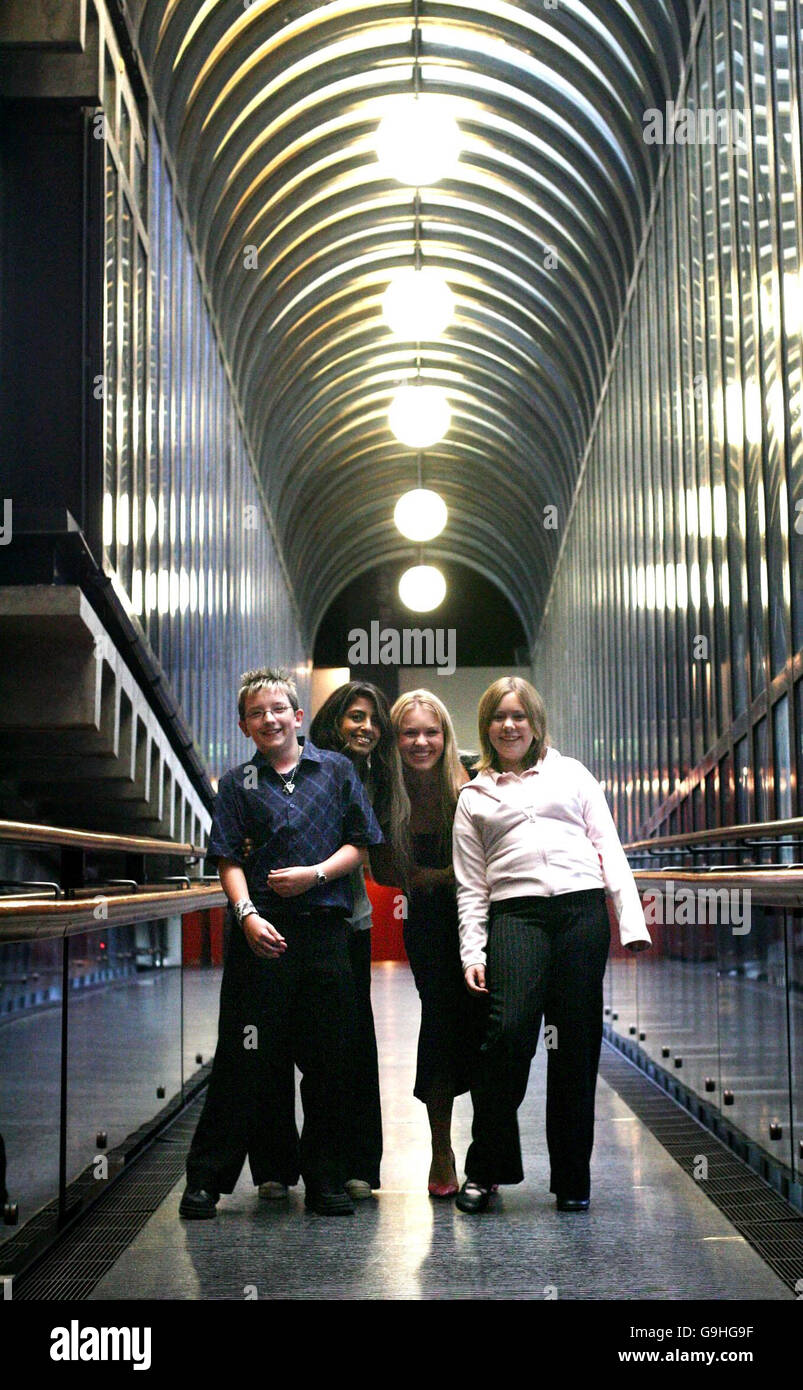 Blue Peter presenters Zoe Salmon (2nd right) and Konnie Huq (2nd left ...
