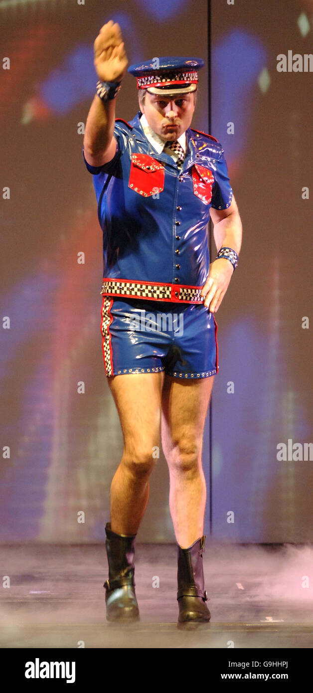 David Walliams during a sketch for the Little Britain live stage show ...