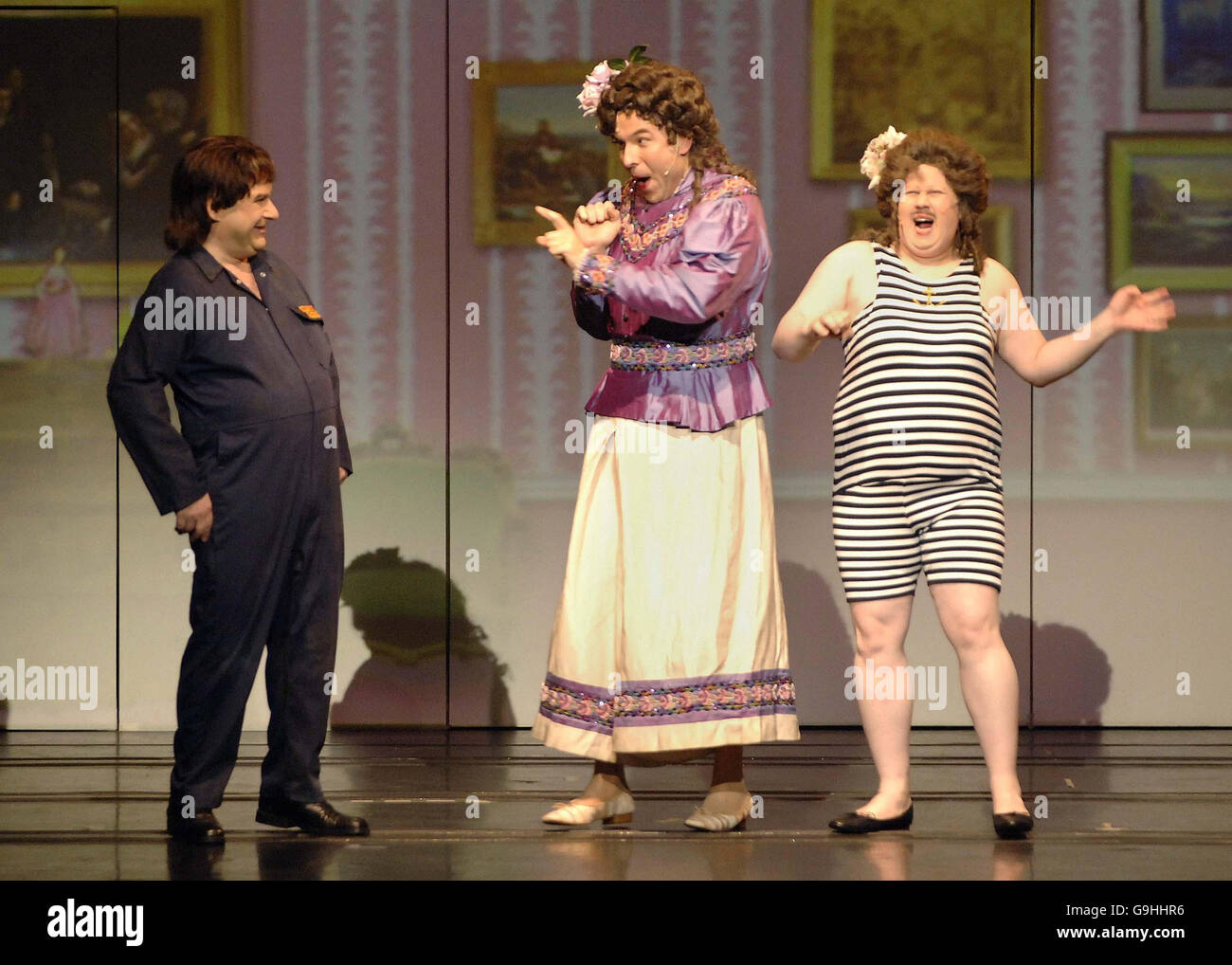 David Walliams (centre) and Matt Lucas (right) during a sketch for the ...