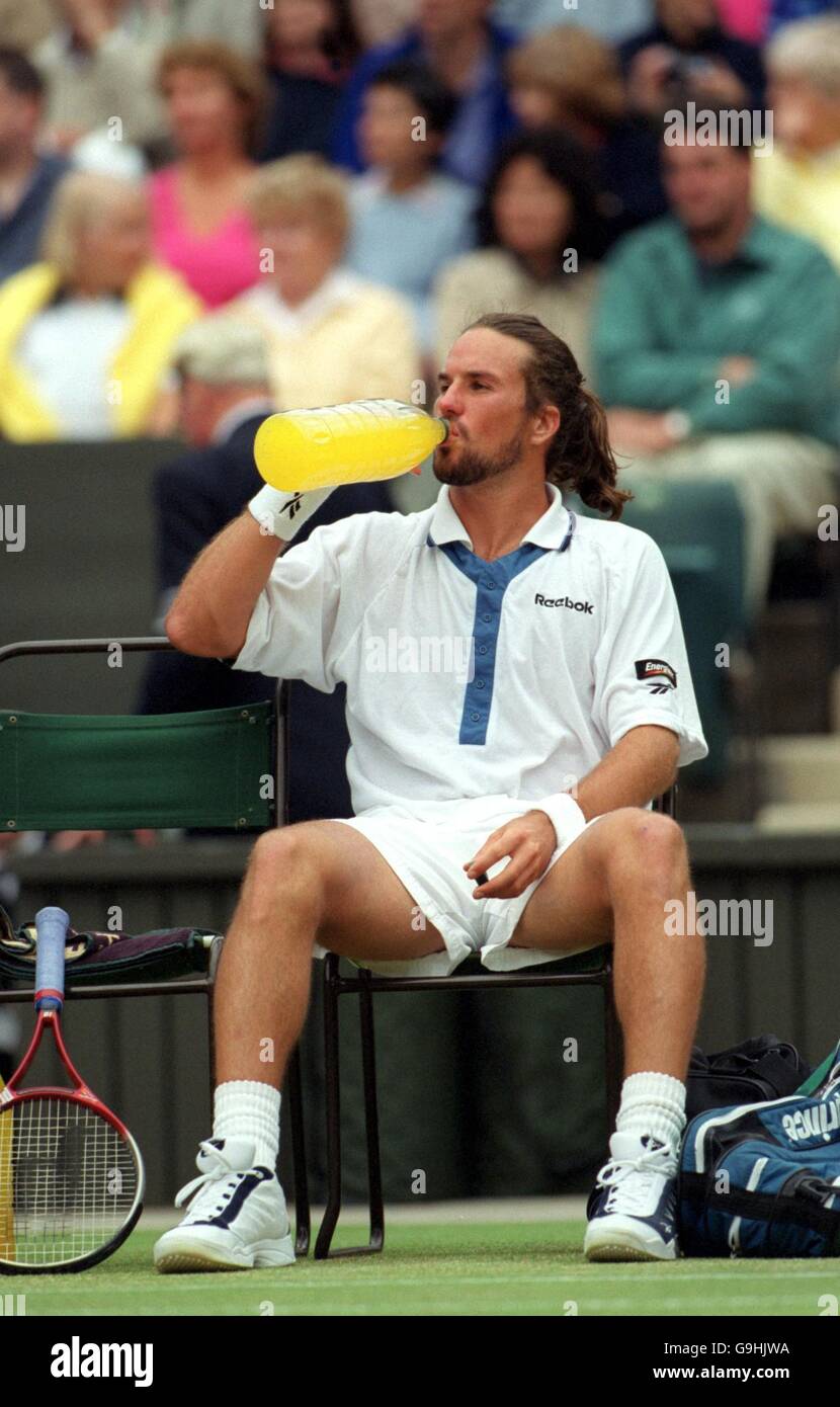 Pat rafter rehydrates during a break between games hi-res stock ...