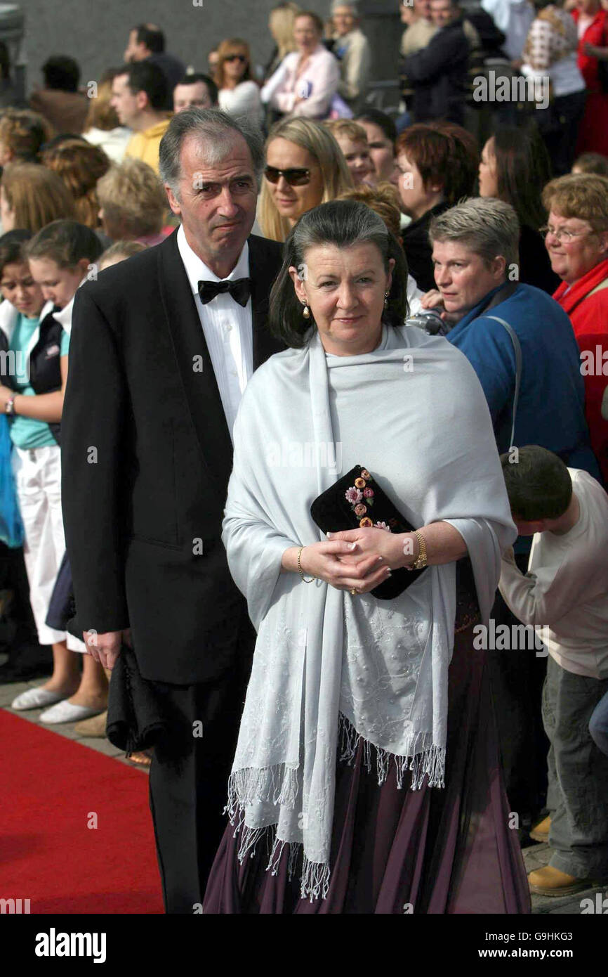 David and Geraldine Magnier arrive at St Patrick's church in Fermoy, Co ...