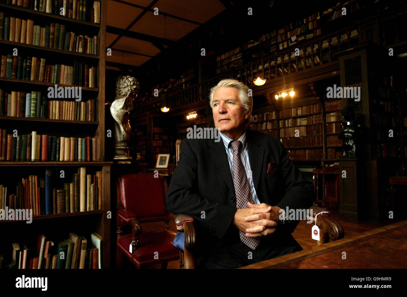 Lord Coleridge poses in the library at The Chanter's House Stock Photo ...