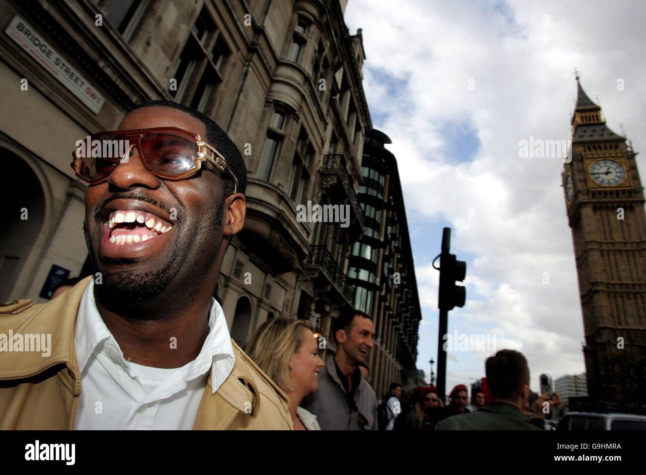 US rapper Rhymefest real name Che Smith in Parliament Square after his ...