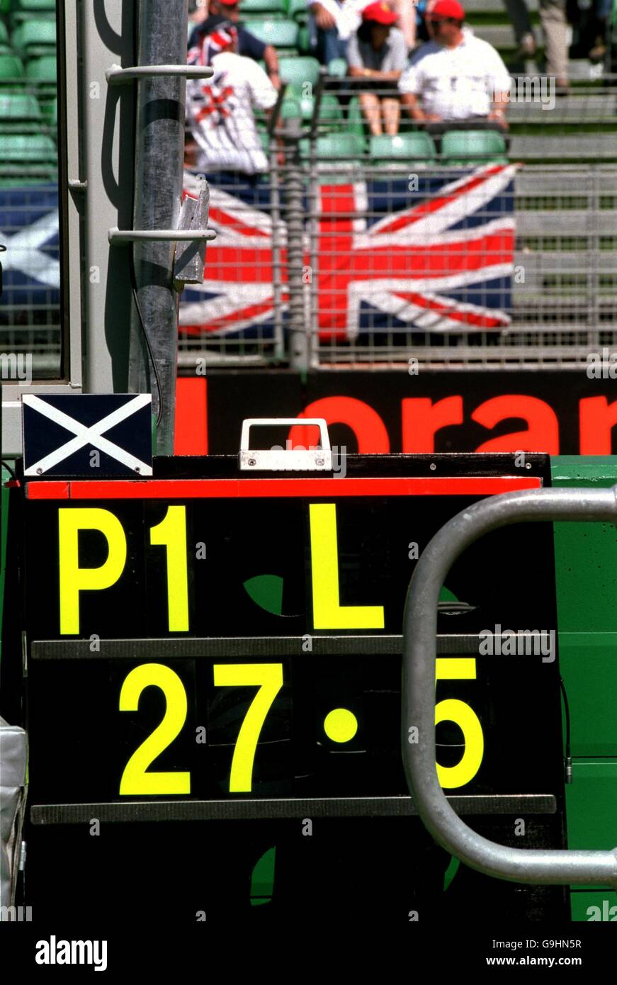 Pitboard numbers flag f1 hi-res stock photography and images - Alamy