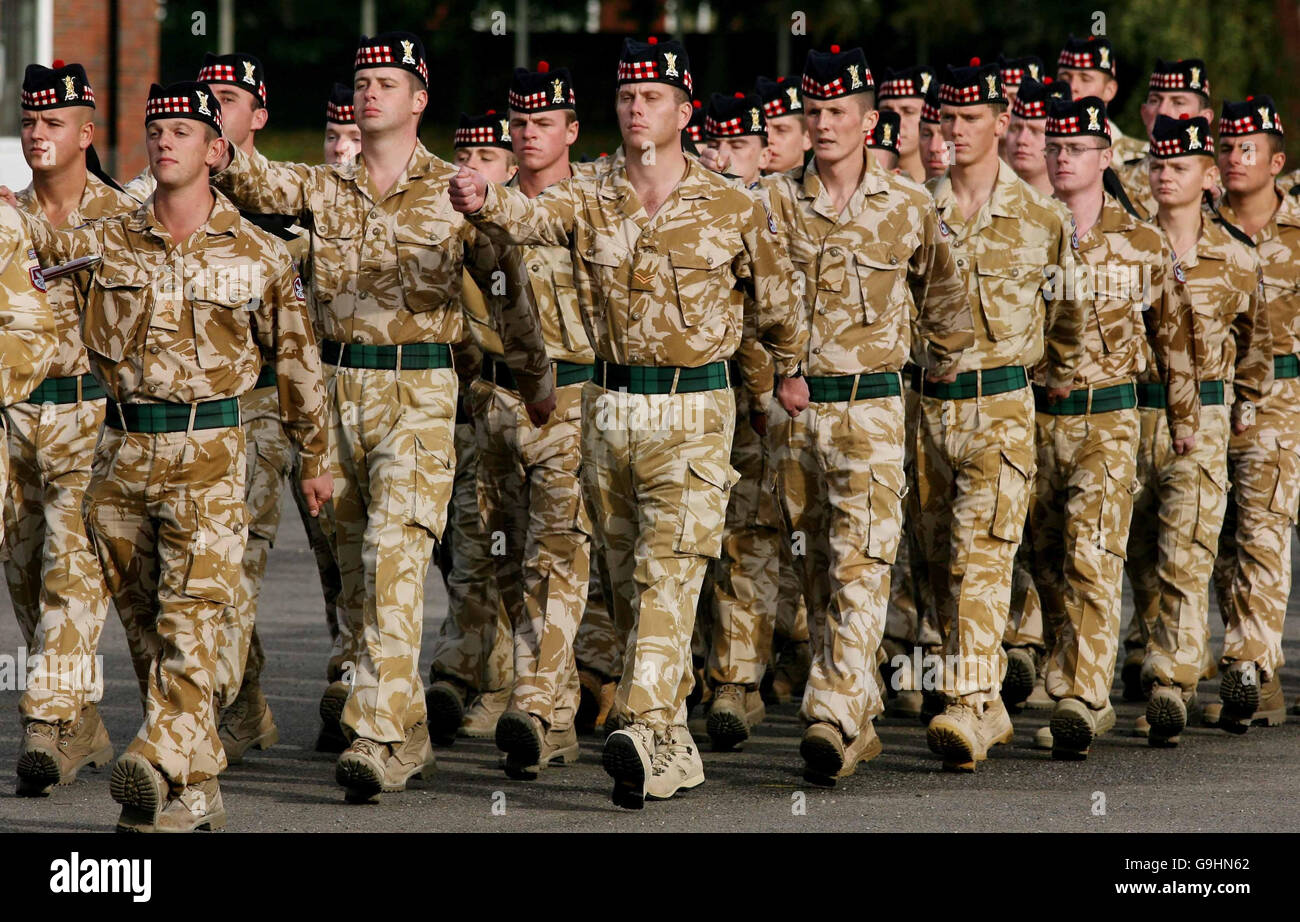 The Argyll and Sutherland Highlanders return from Afghanistan Stock ...