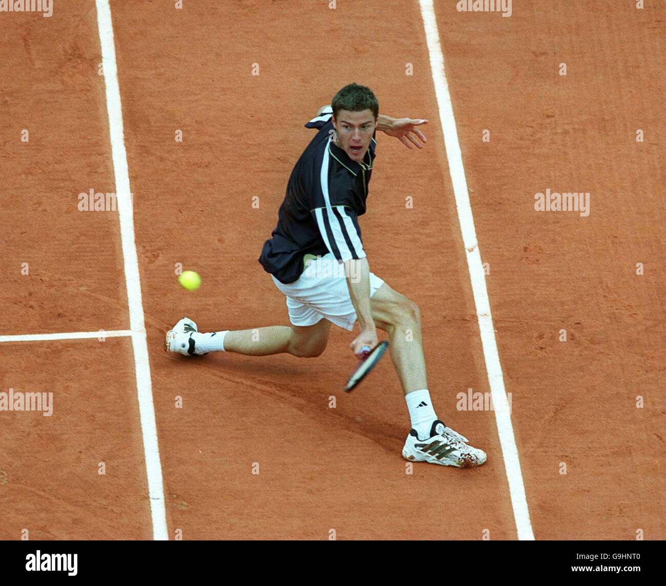 Tennis - French Open Roland Garros 2000. Marat Safin in action against ...