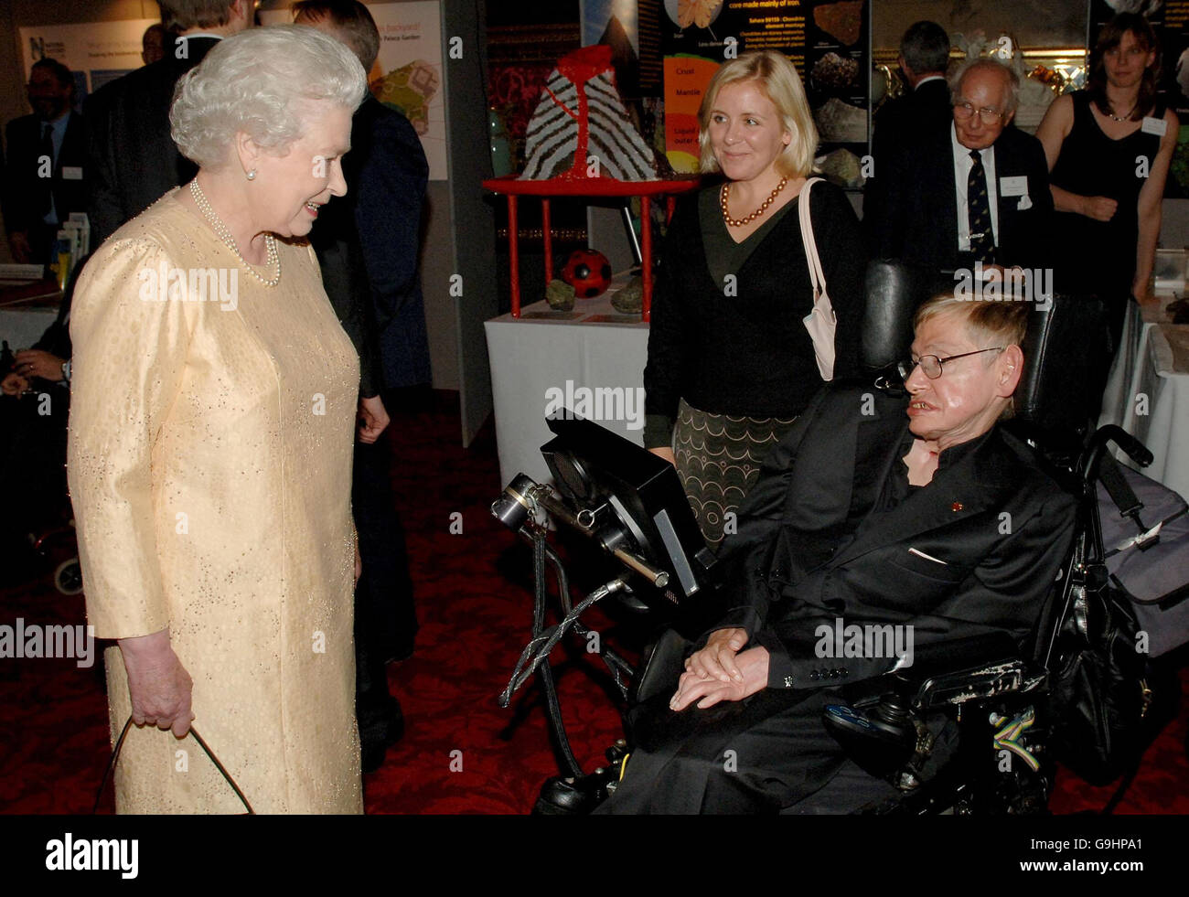 Britain's Queen Elizabeth II meets Professor Stephen Hawking at a ...
