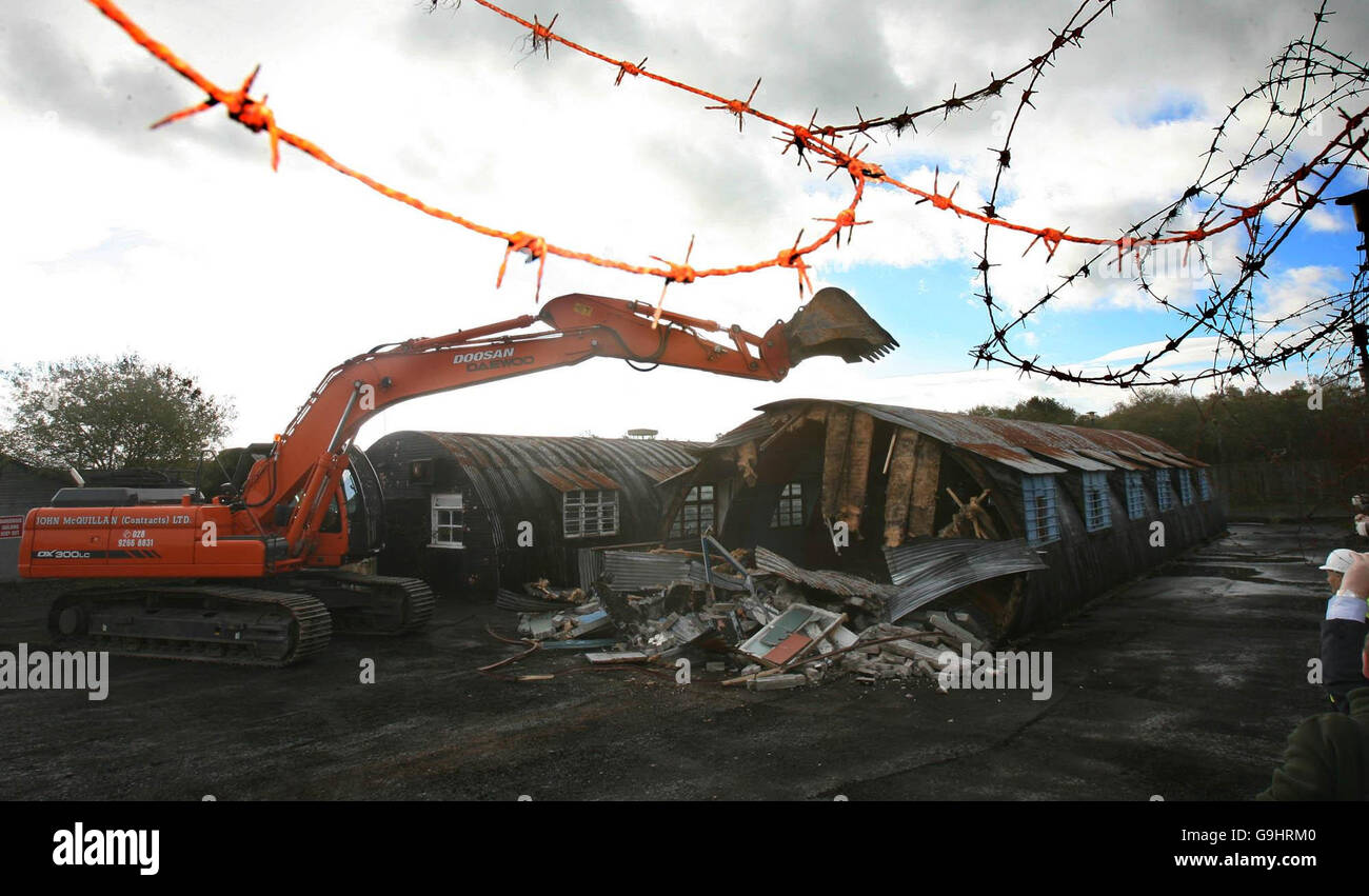 Demolition work starts on compound no 20 hi-res stock photography and ...