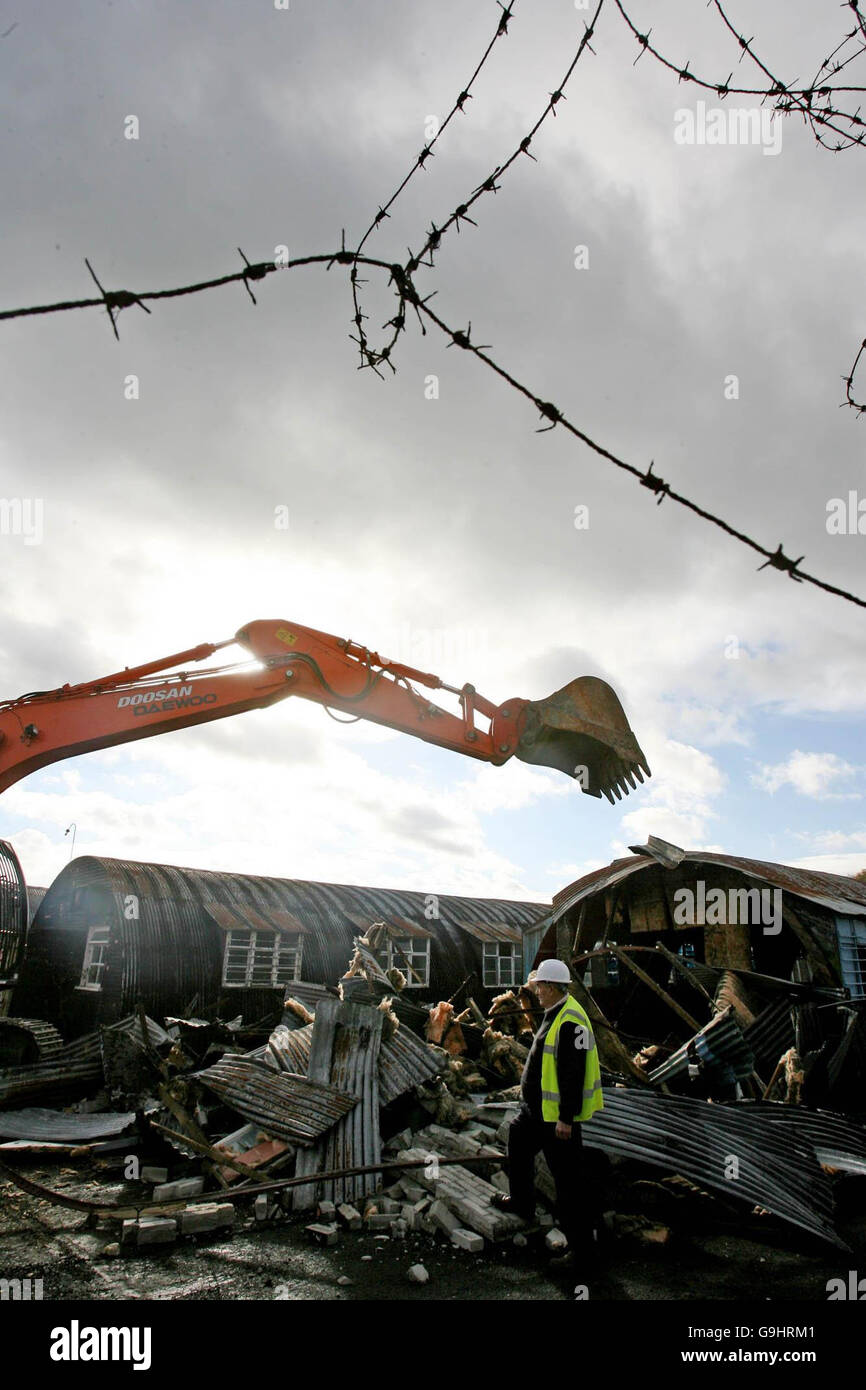 Maze prison demolition Stock Photo - Alamy