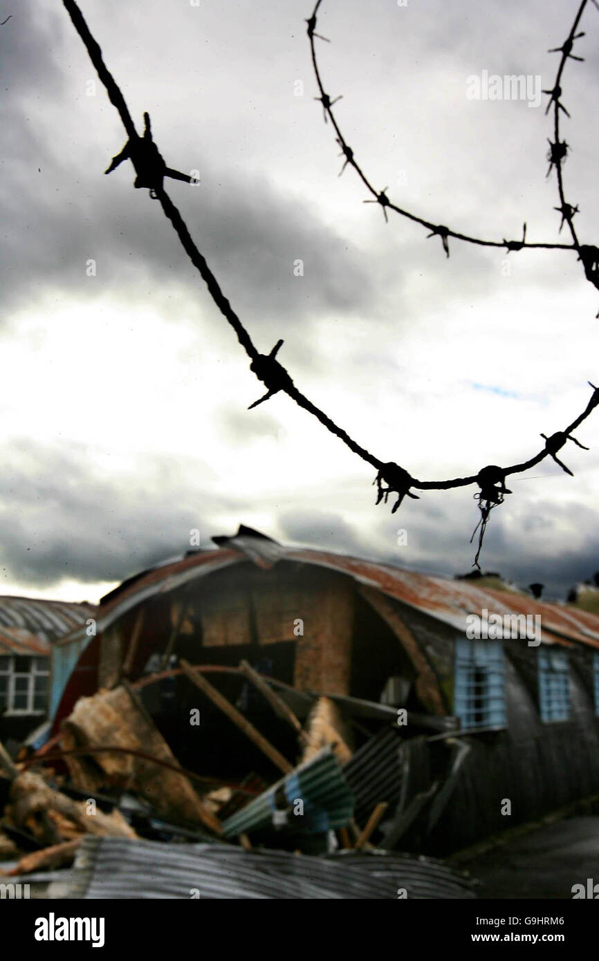 Maze prison demolition Stock Photo - Alamy