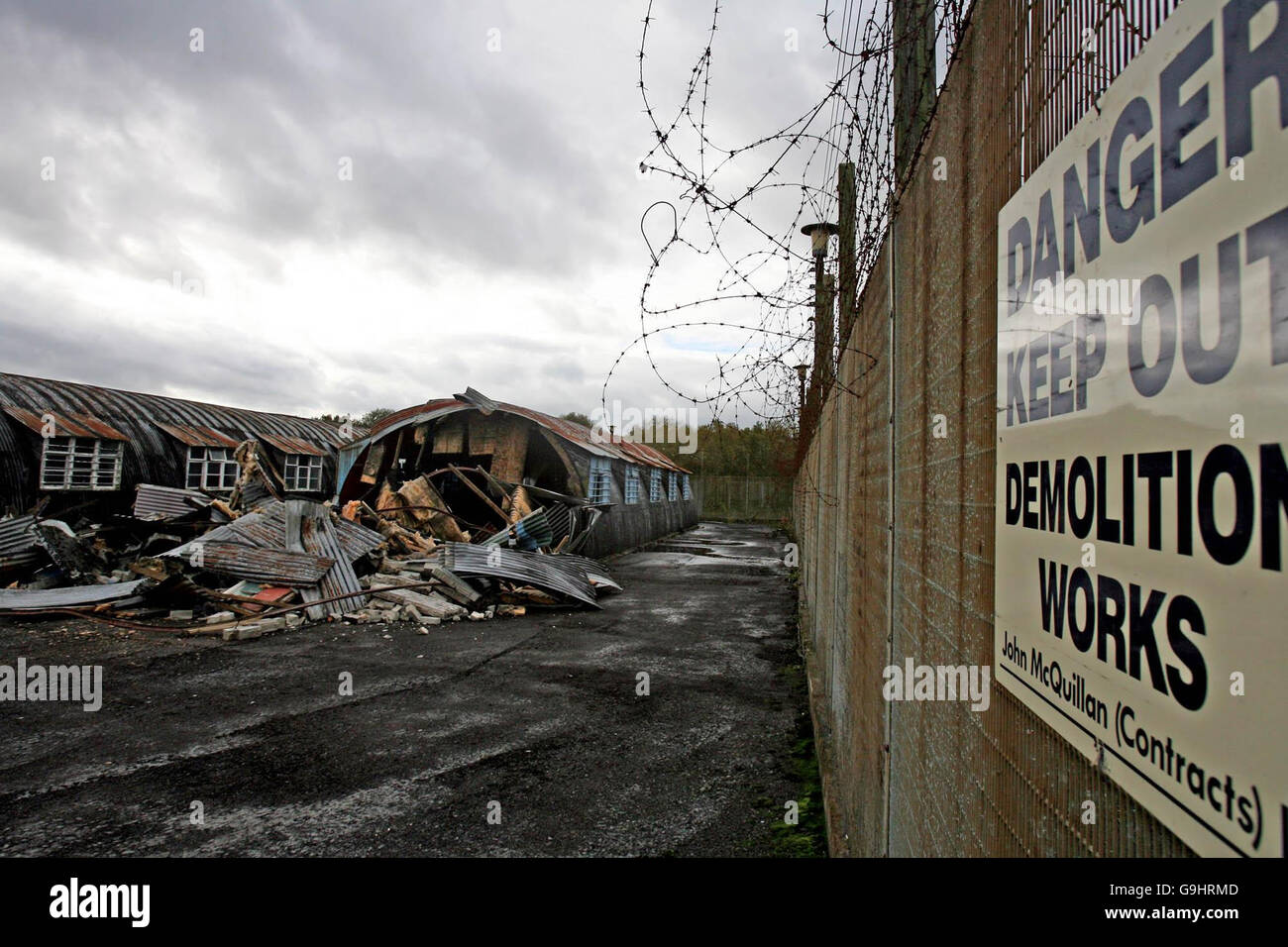 Demolition work starts on compound no 20 hi-res stock photography and ...