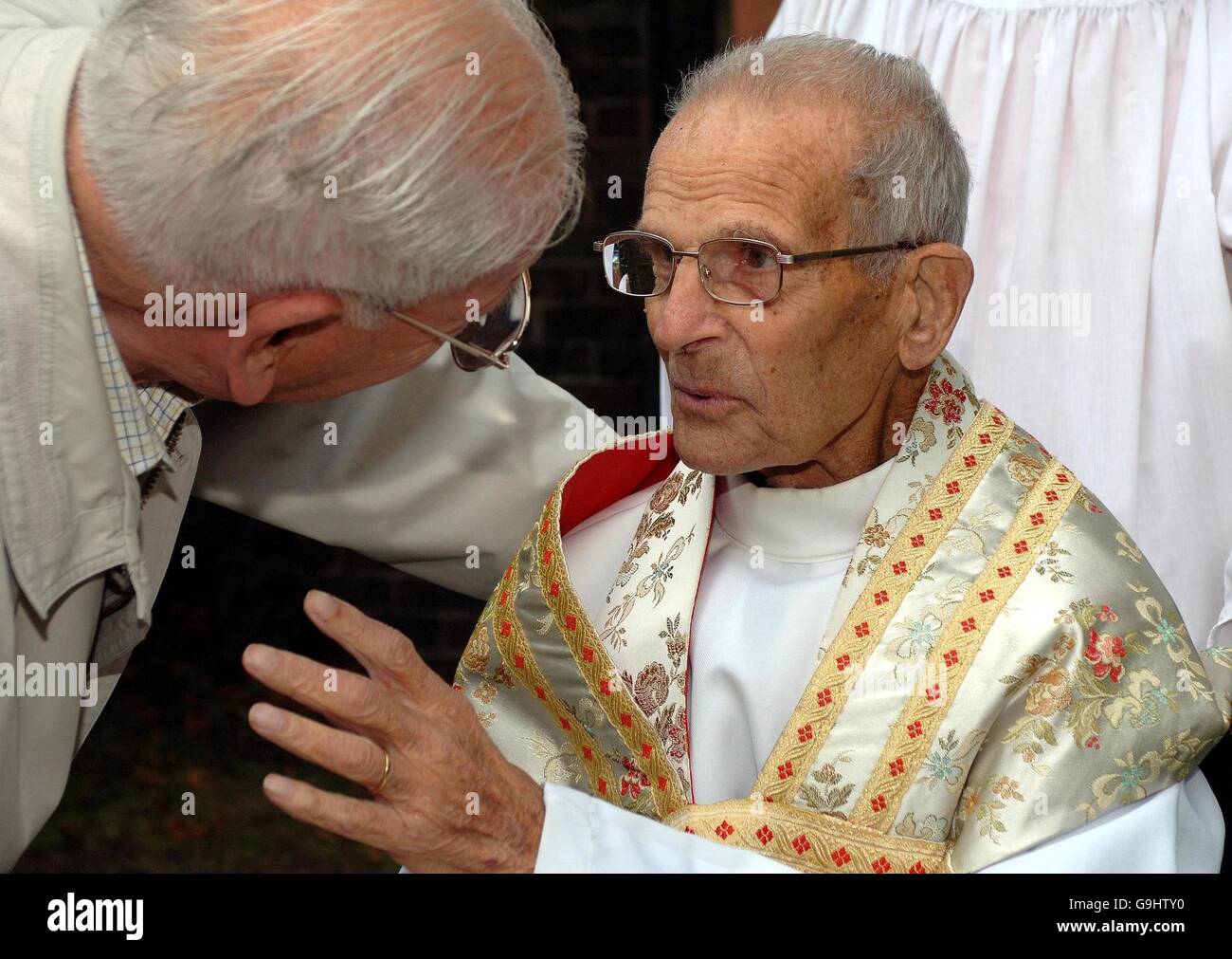 Longest-serving priest in the Church of England Stock Photo - Alamy