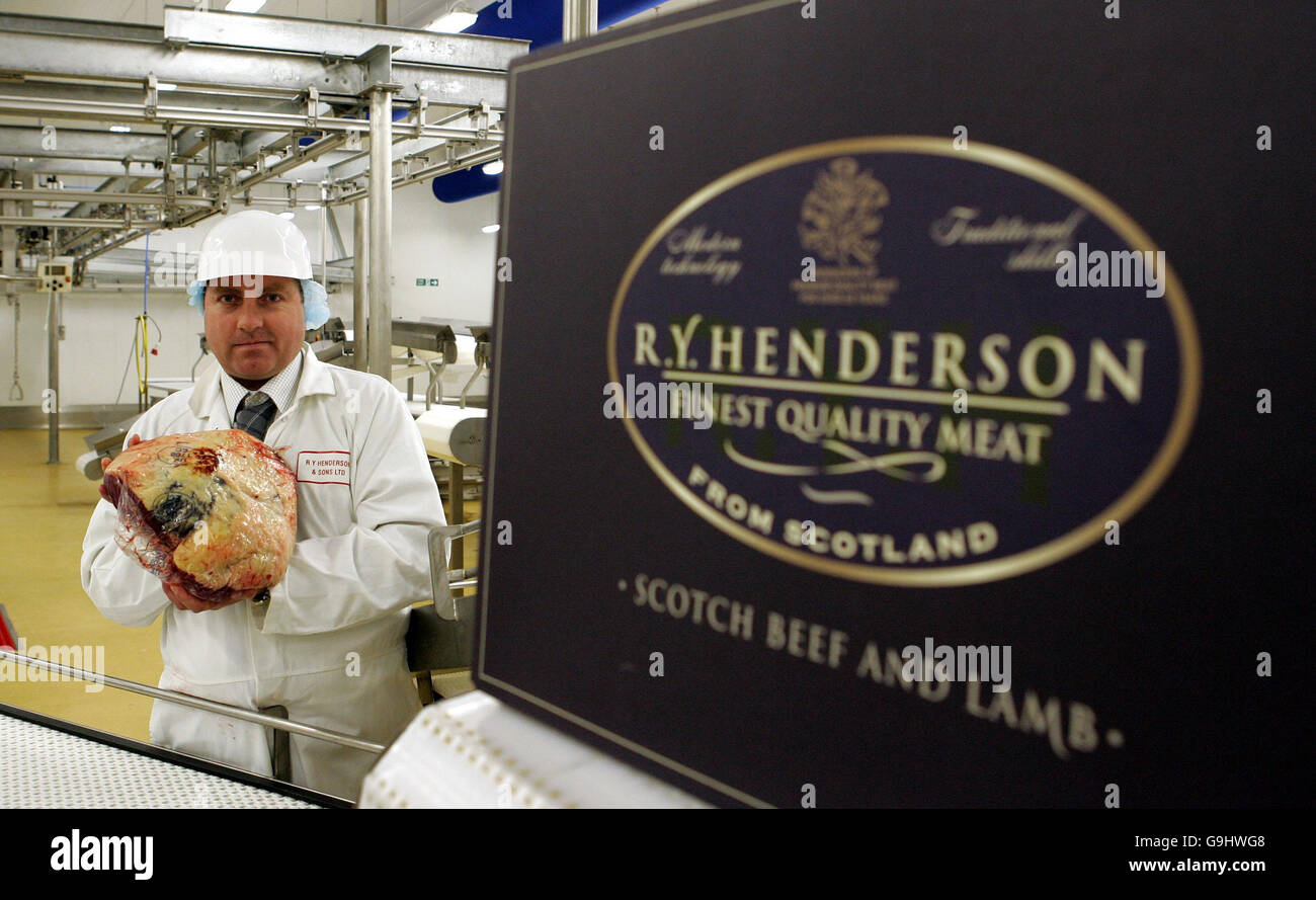 Employee Stuart Dickinson in the boning room in the newly opened ...