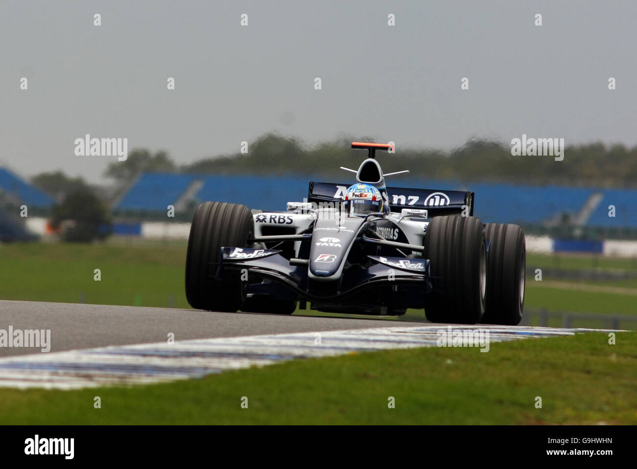Alex wurz testing for williams at silverstone hi-res stock photography ...