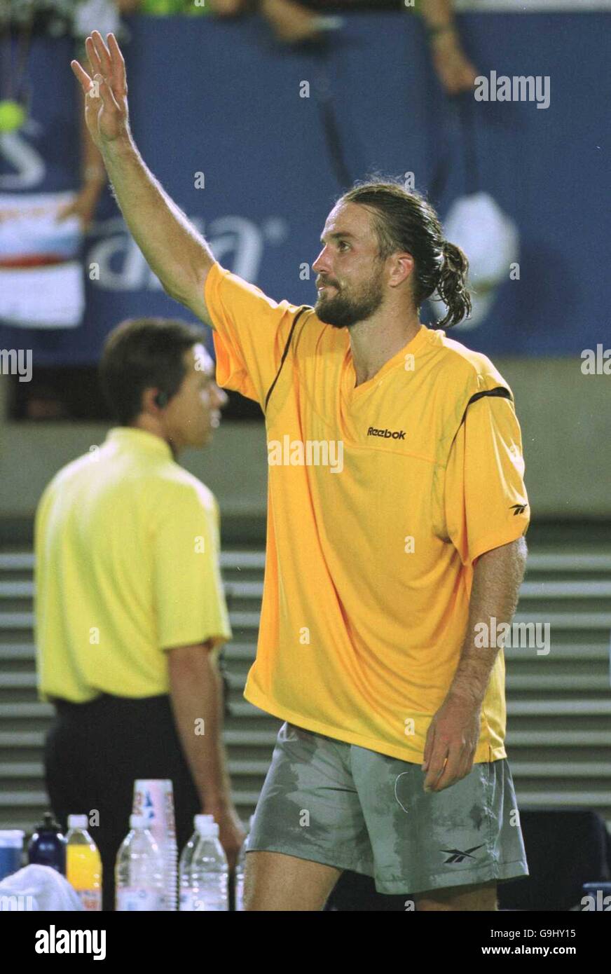 Pat Rafter is a dejected man as he losses to Andre Agassi in the fifth ...