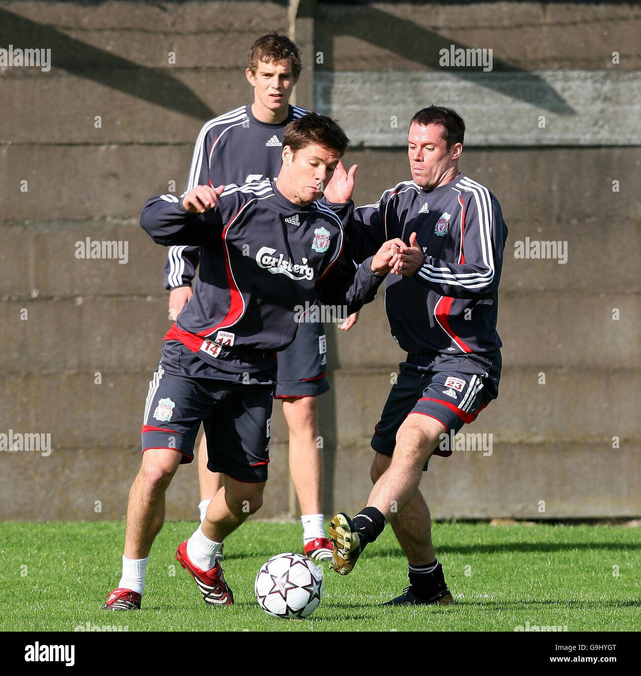 Jamie carragher during liverpool training hi-res stock photography and ...