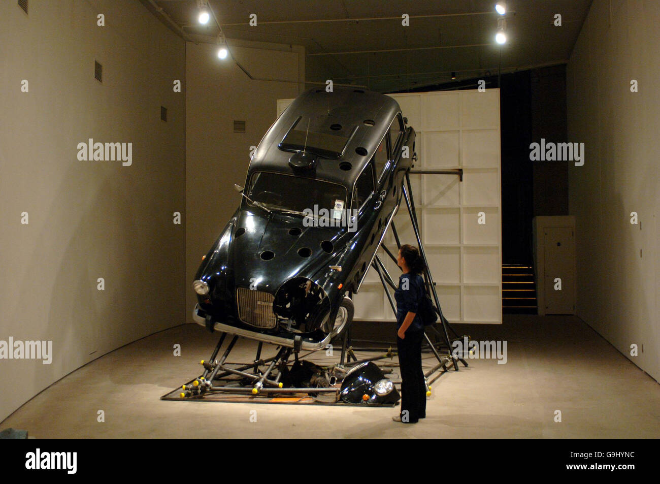 Artist Richard Wilson exhibits at the Barbican Stock Photo - Alamy