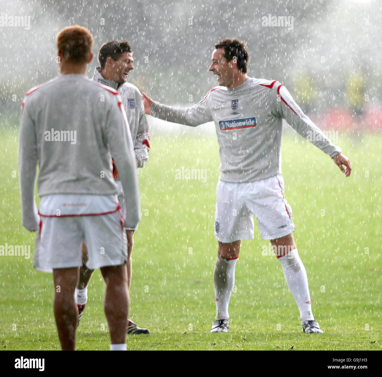 England players, Steven Gerrard, (left) and John Terry, (right), during ...