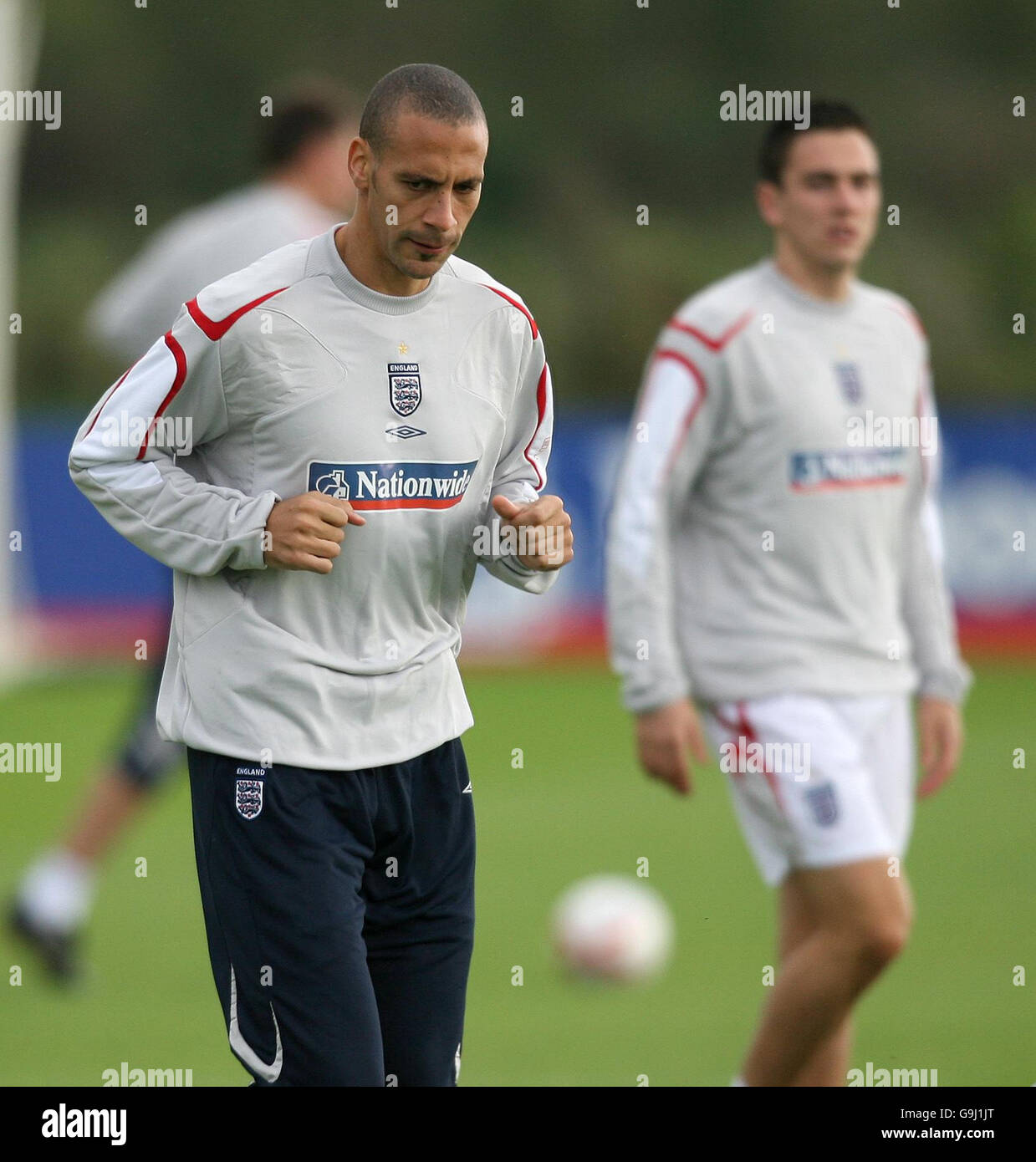 Englands rio ferdinand during training session at the carrington ground ...