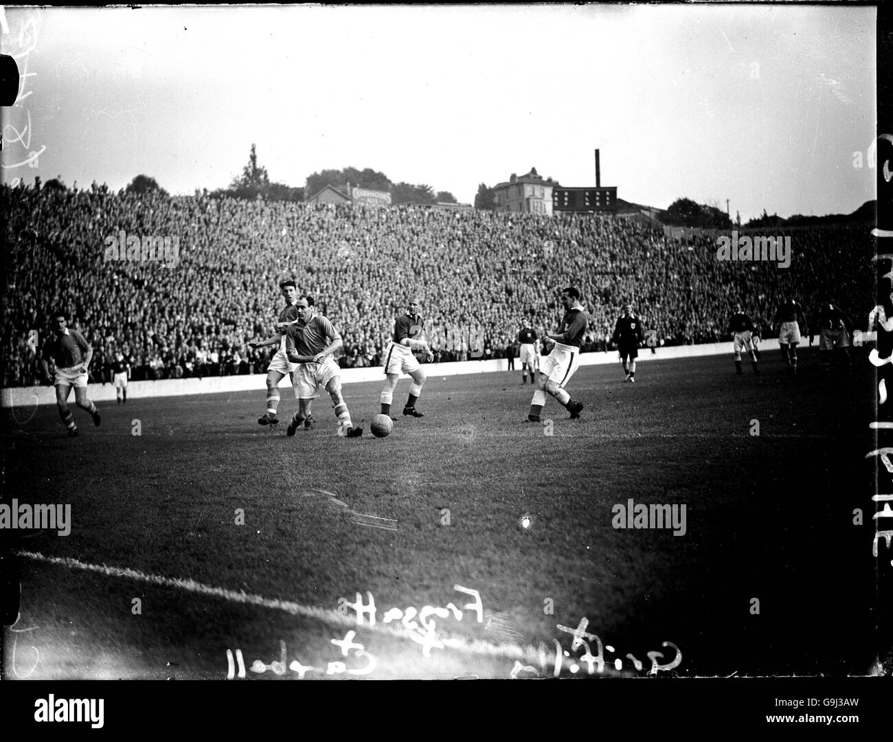 Leicester City's Mal Griffiths (r) fires in a shot, watched by teammate ...