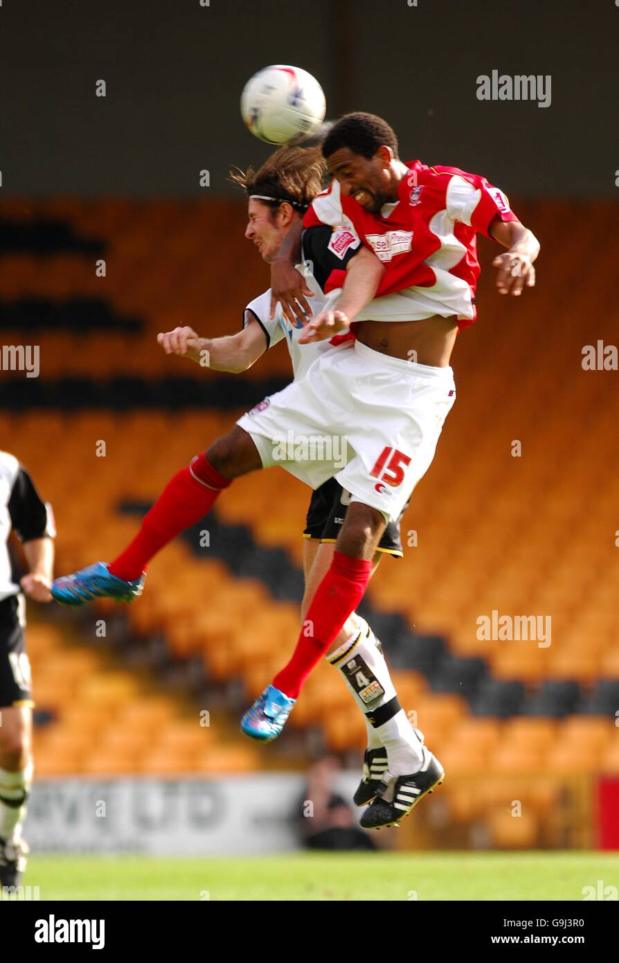 Rotherham uniteds lee williamson r challenges port vales danny sonner ...
