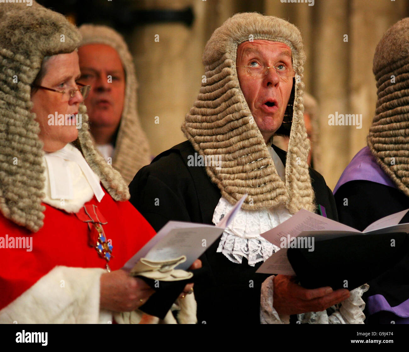 Judges attend the justice service at canterbury cathedral in kent hi ...