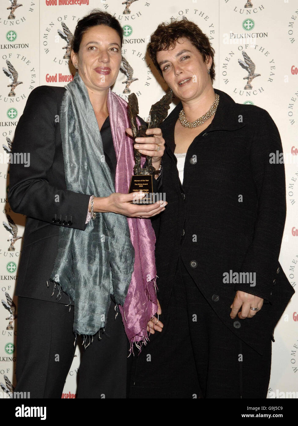 Two of the winners of the Women Of The Year Awards Nicky Webb (left ...