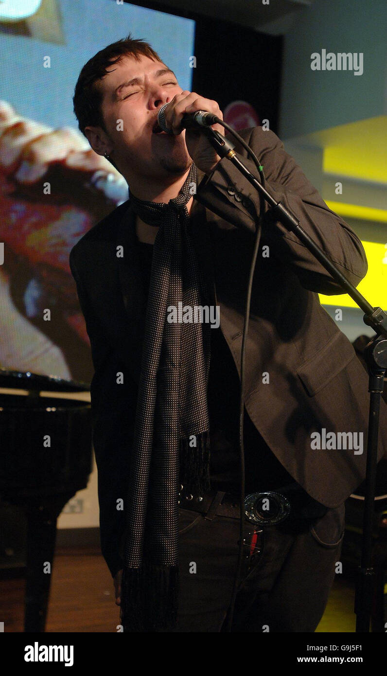 Matt willis at hmv on oxford street in central london hi-res stock ...