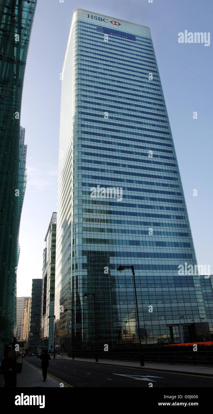 The HSBC tower at Canary Wharf, Docklands, London Stock Photo - Alamy