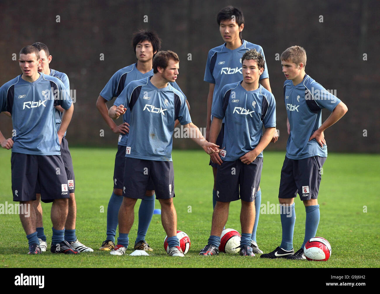 Soccer - Bolton photo call - Bolton training ground, Euxton Stock Photo ...