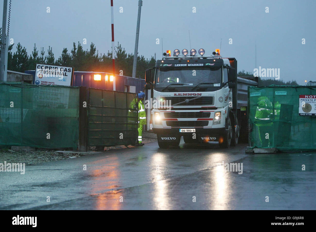 Protest outside Shell terminal Stock Photo - Alamy