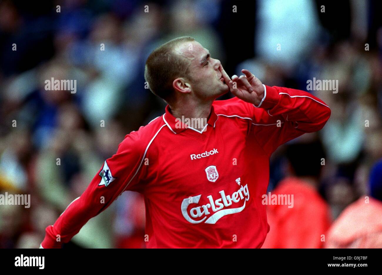 Liverpool's Danny Murphy celebrates scoring the first goal Stock Photo ...