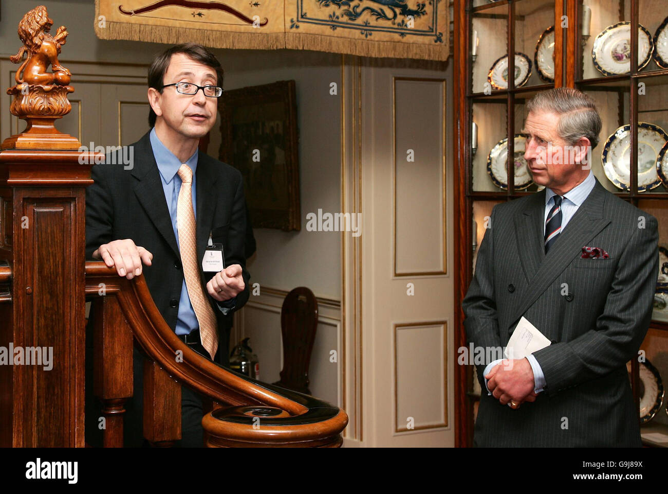 Britain's Prince Charles, the Prince of Wales, right, and Hank Dittmar ...