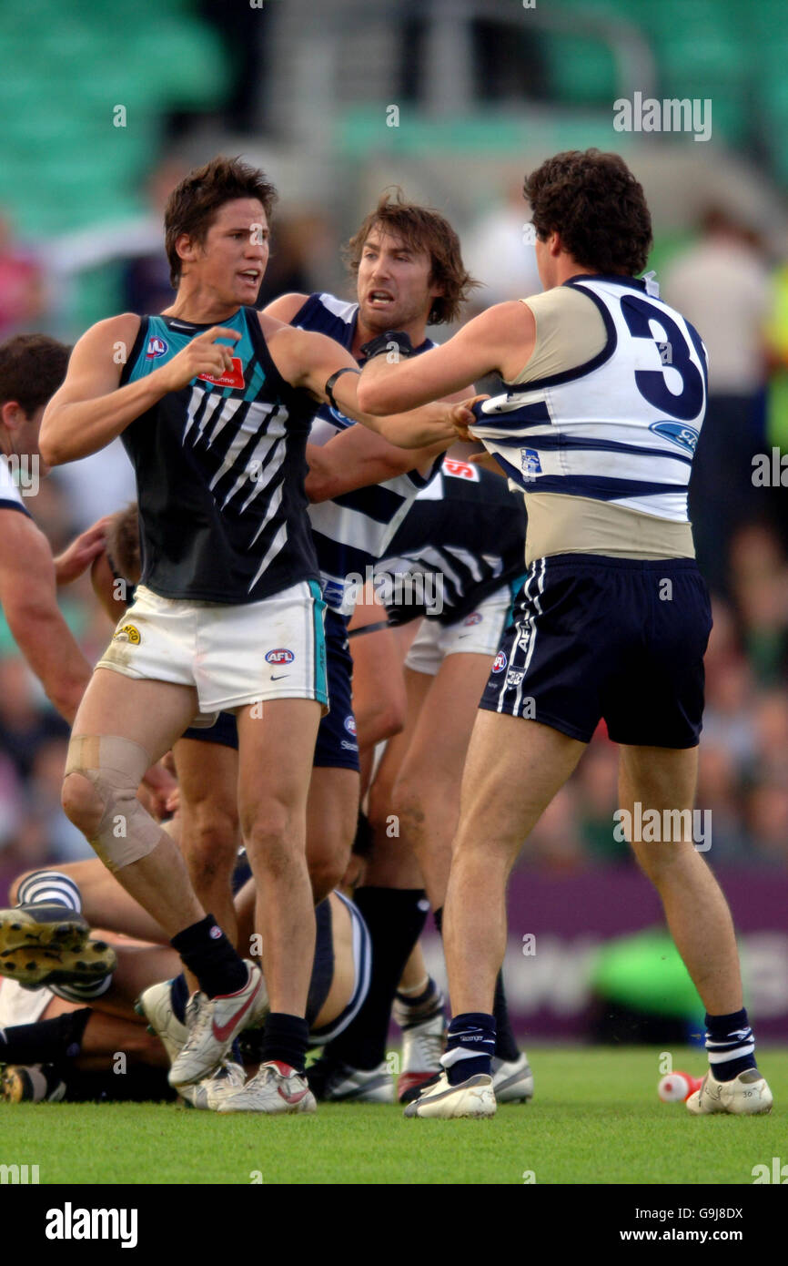 Australian football action full length hi-res stock photography and ...